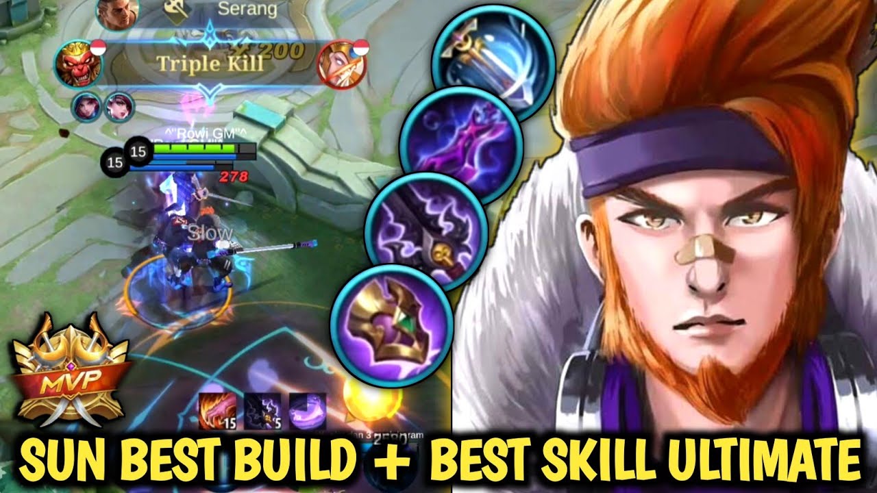 SUN BEST BUILD + BEST SKILL ULTIMATE | BIKIN SUN AUTO PALING SAKIT ...