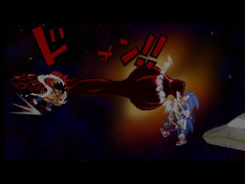 Super Smash Flash 2: (Me)Luffy Vs Light, Semi-Dark and Normal Sonic ...