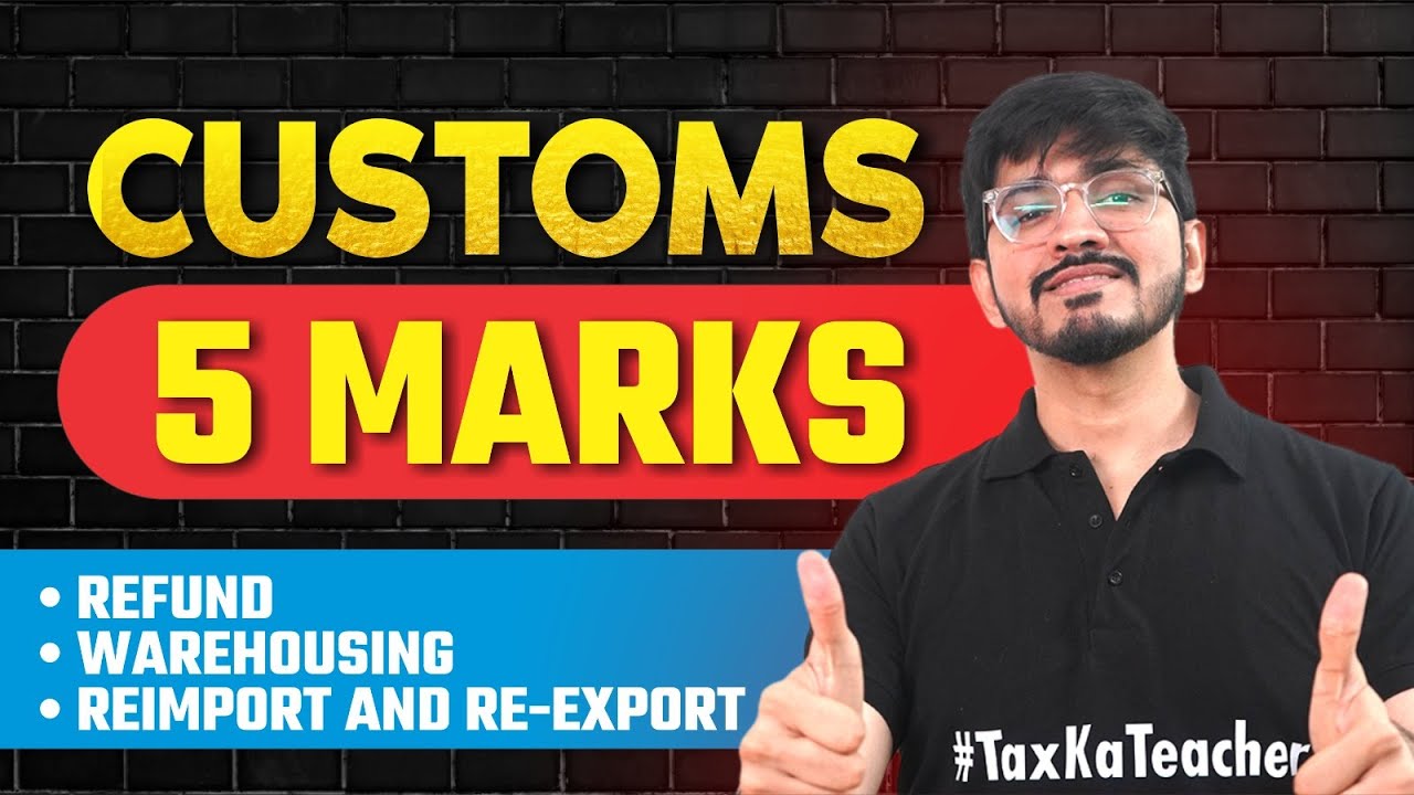 Warehousing,Refund Customs marathon questions revision| idt/gst ...