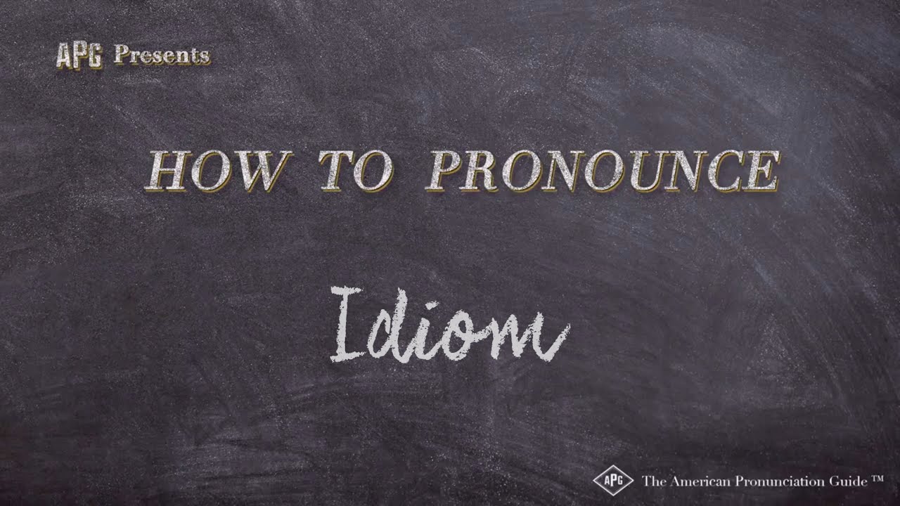 How to Pronounce Idiom (Real Life Examples!) - YouTube