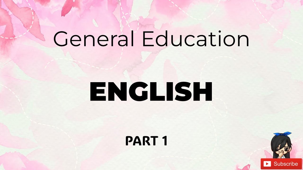 Gen Ed | English | LET Reviewer Part 1 - YouTube