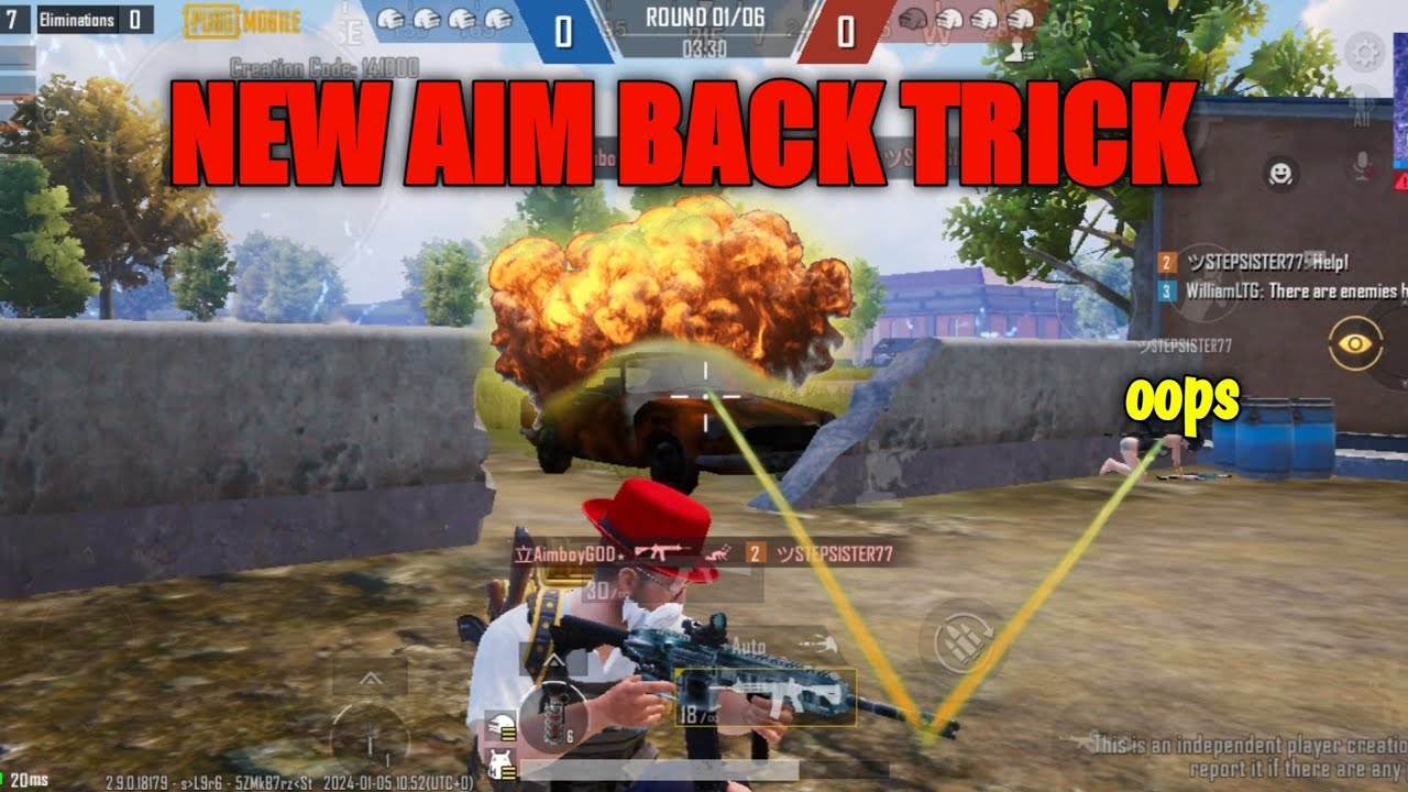 New Bank side aim trick | 0.001 % know this tips and tricks #pubg #bgmi ...