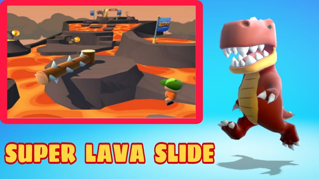 Stumble Guys Mapa de SUPER LAVA SLIDE - YouTube