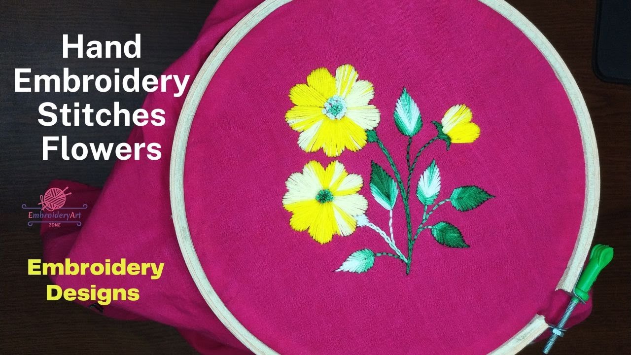 Modern flower embroidery designs | Hand embroidery stitches flowers ...