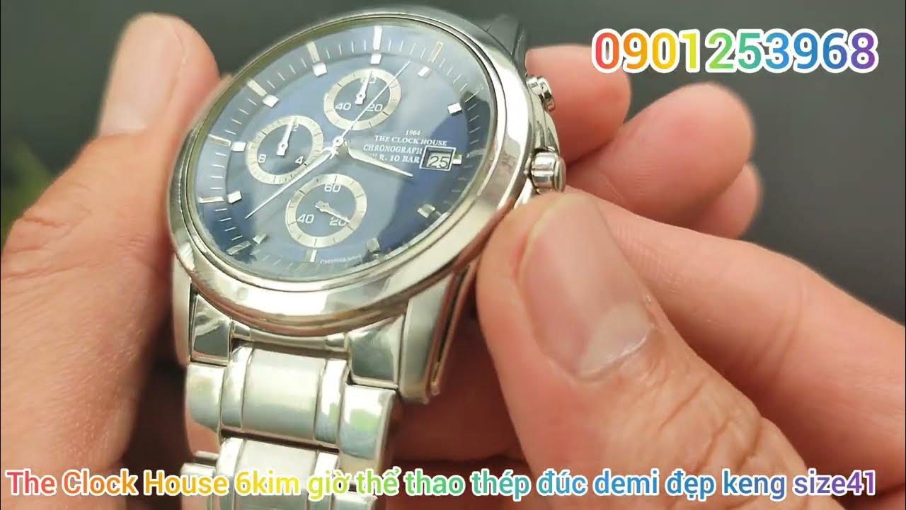 Đồng hồ The Clock House 1964 sx Japan size41 6kim chronograph thép đúc demi đẹp ken 980k ...