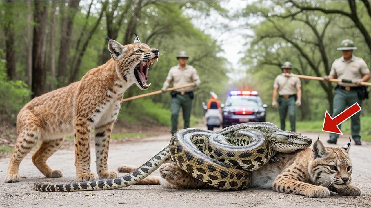 Rangers Race To Save Bobcat From Python. What The Bobcat Did Was ...