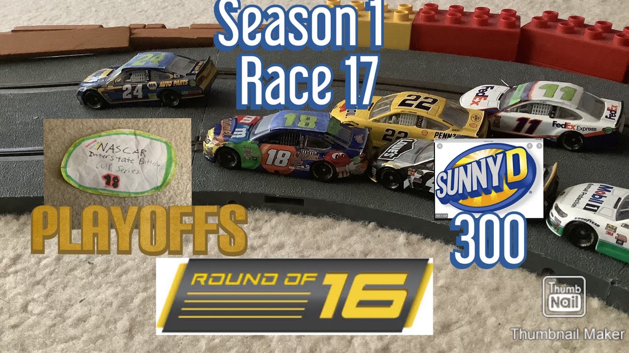 NASCAR Interstate batteries cup series S1 R17 Sunny D 300 - YouTube