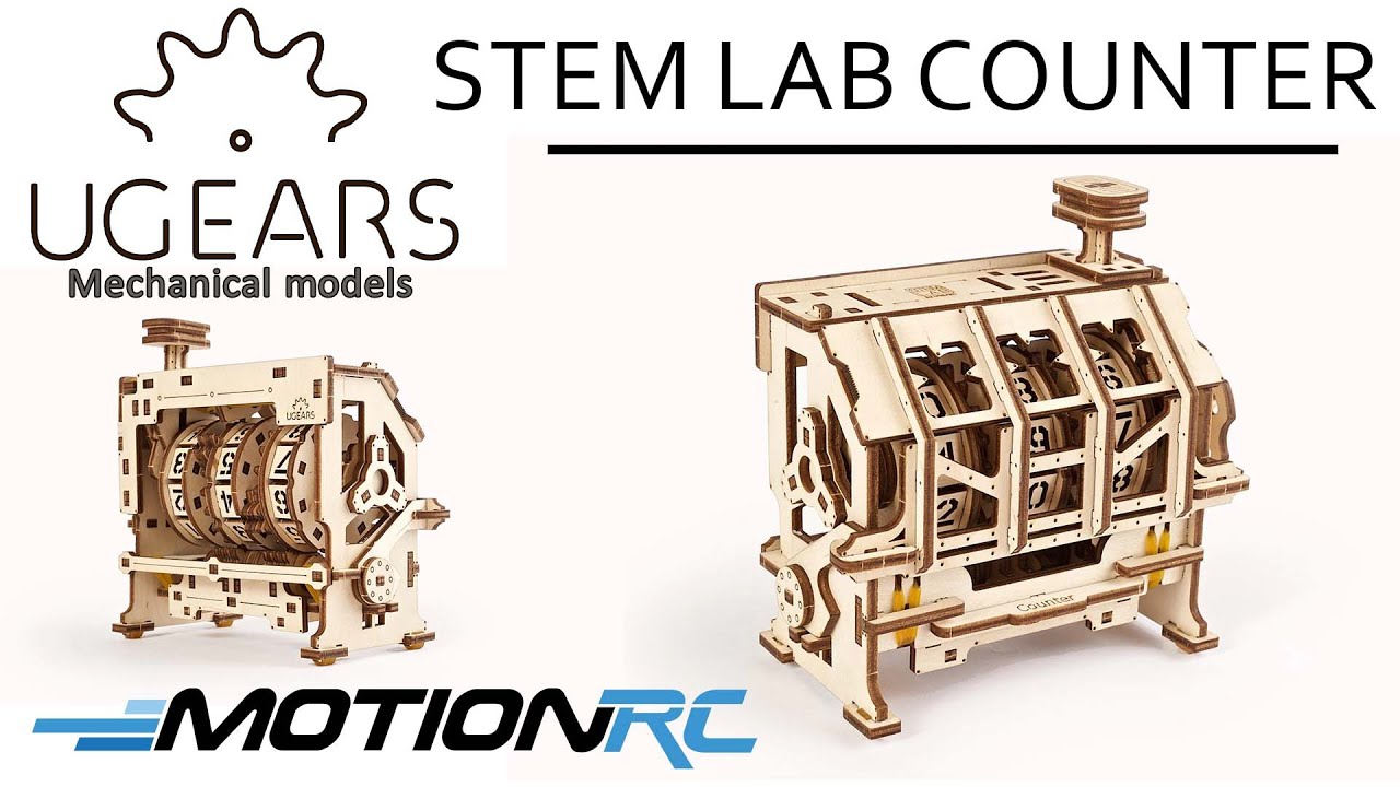UGears STEM LAB Counter Mechanical 3D Wooden Model Kit | Motion RC ...