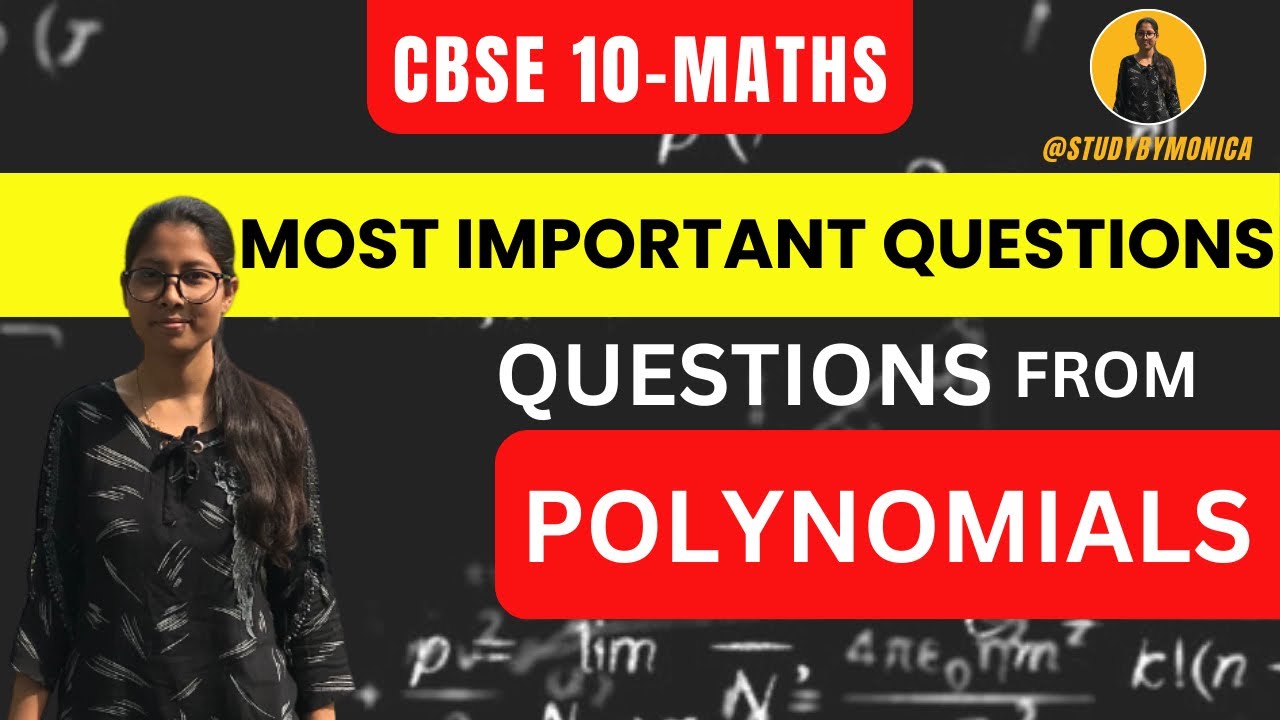 POLYNOMIALS - Most Important Question || Class -10th - YouTube
