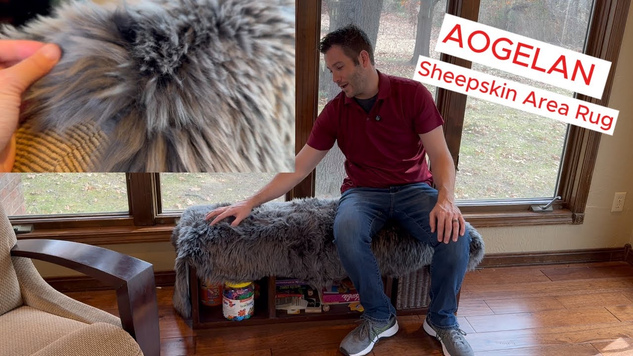 AOGELAN Sheepskin Area Rug, soft and cozy #sheepskin #sheep #arearug ...