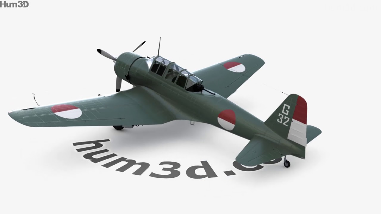 Mitsubishi Ki-51 3D model by 3DModels.org - YouTube