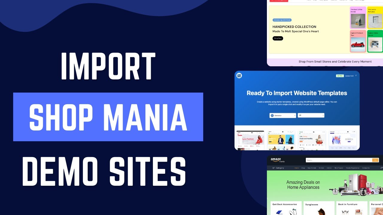 How to Import Shop Mania Theme Demo or Pre made Websites - YouTube