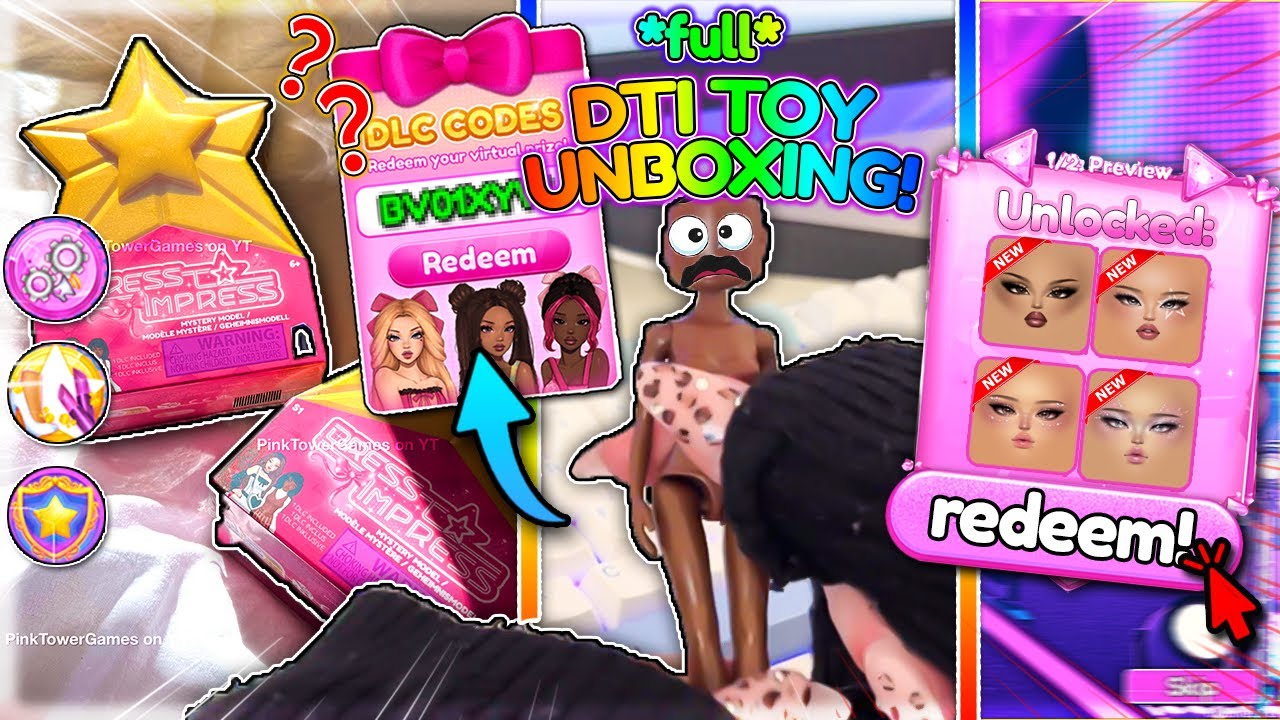 🔴*LIVE* DTI toy UNBOXING! *Missing CODES?* New CUSTOM MAKE UP! | Dress To Impress Roblox - YouTube