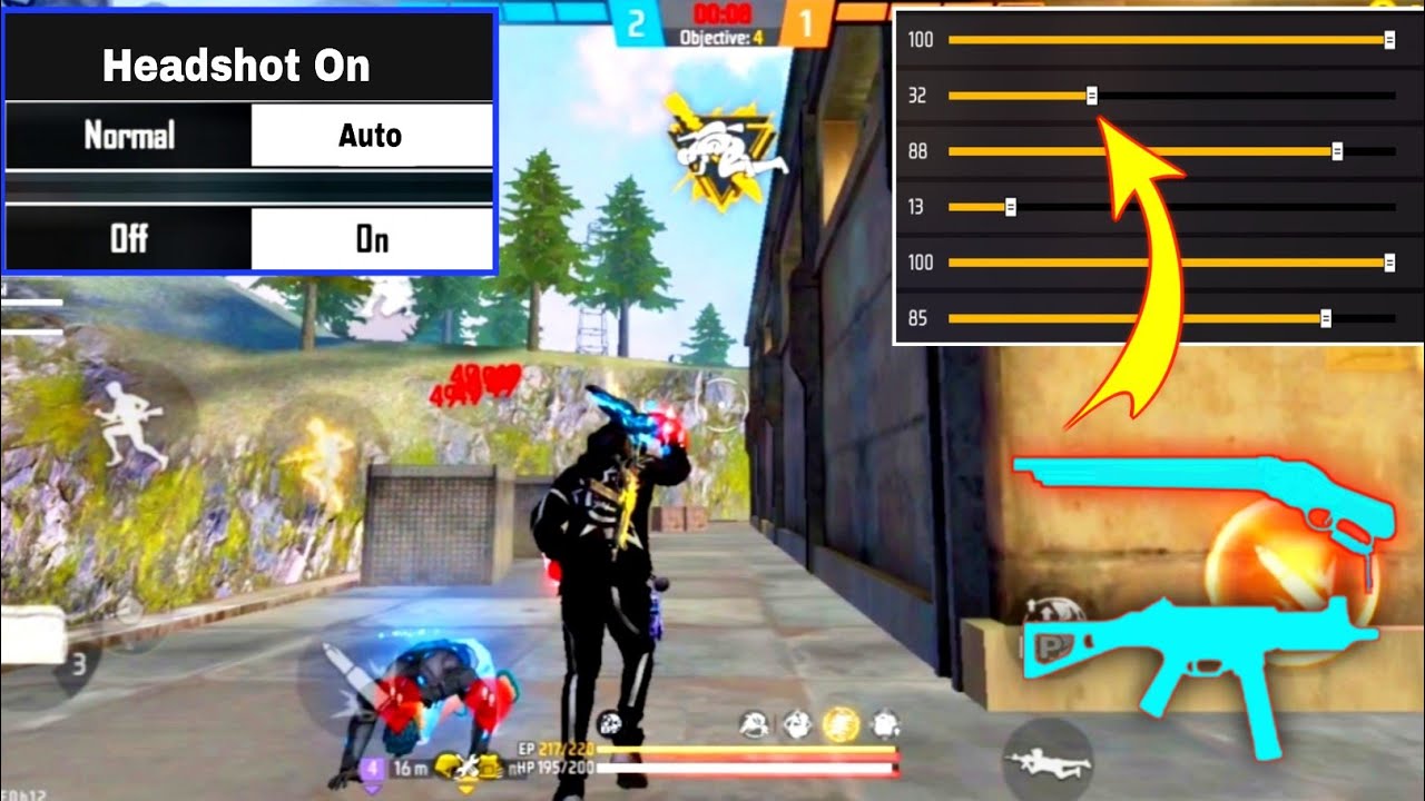 New Headshot Settings🔥|Free Fire New Headshot Settings 😈| New Headshot ...