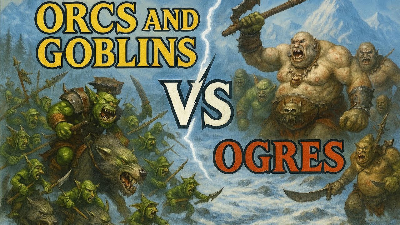 Mini Battle report Ogres Vs Orcs & Goblins (nomadic waaagh) 2000 points ...