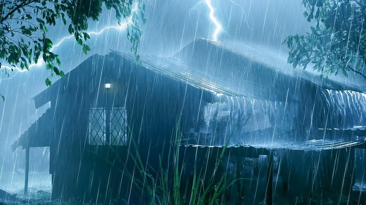 Sleep Well and Heal with Very Heavy Rain & Thunderstorms on a Tin Roof ...