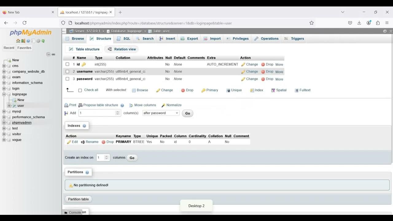 Login Page with SQL Database - YouTube