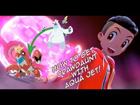 How To Get EGG MOVE AQUA JET CRAWDAUNT - Pokemon Sword and Shield - YouTube
