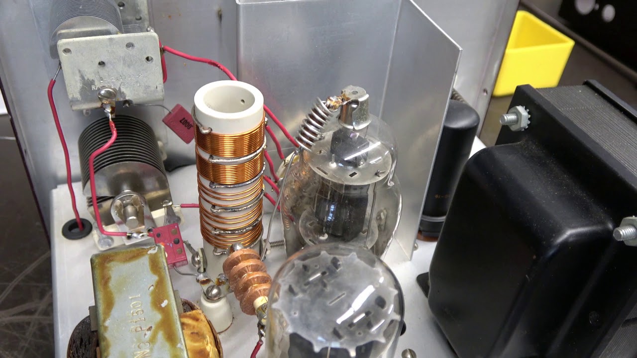 Vintage EF Johnson Adventurer CW Transmitter Repair operation demo ...