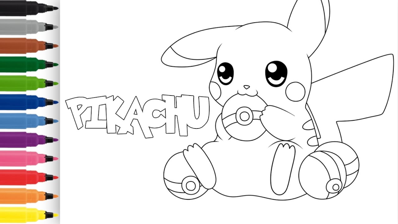 Pokémon Pikachu Drawing, Painting, Coloring Pages - YouTube