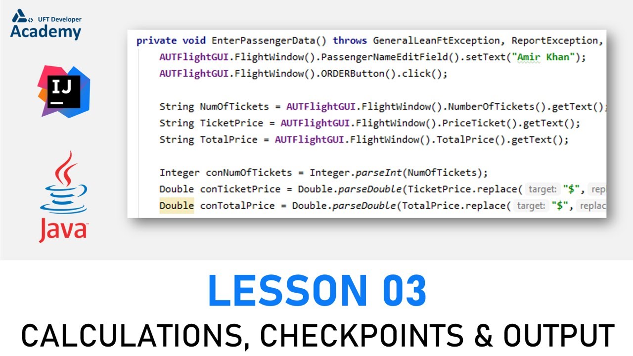 Lesson 03 - Calculation, Checkpoints and Output Values - YouTube