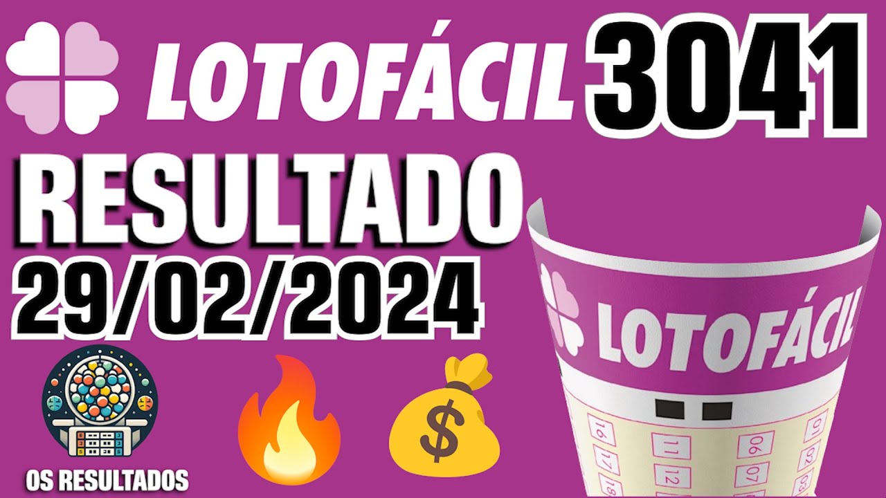 🍀 Resultado Lotofácil 3041 - confira a lotofacil de hoje 29/02 - YouTube