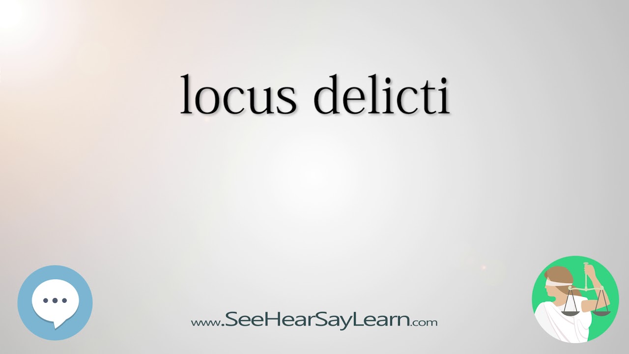 locus delicti 🔊 - YouTube