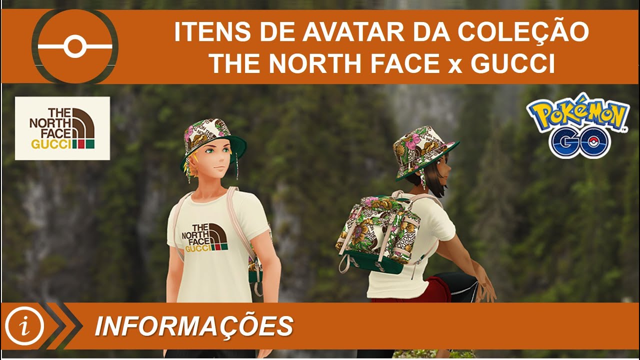 Itens de Avatar da Coleção The North Face x Gucci | Pokémon GO - YouTube