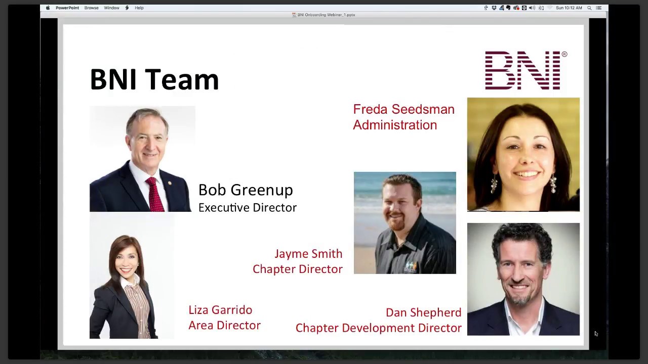 BNI Sydney New Member On Boarding Session 1 - YouTube