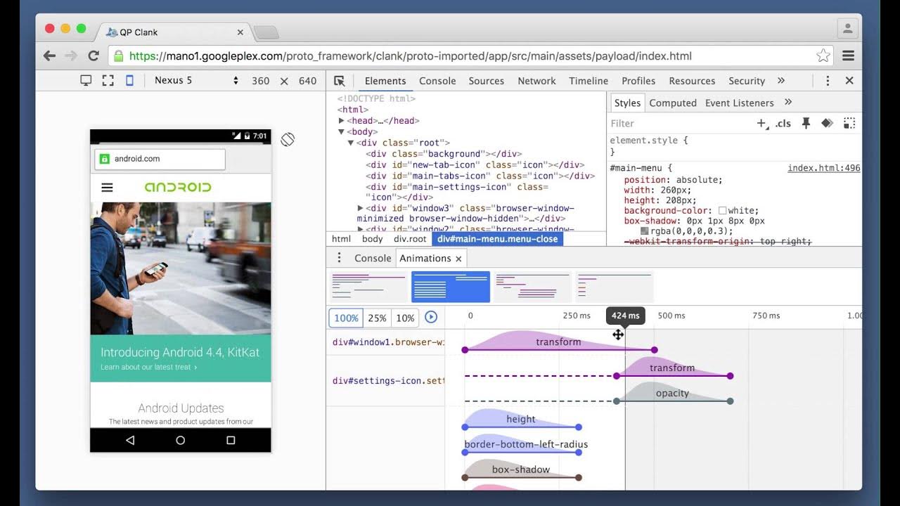 Chrome DevTools: Animation Inspection (Demo) - YouTube