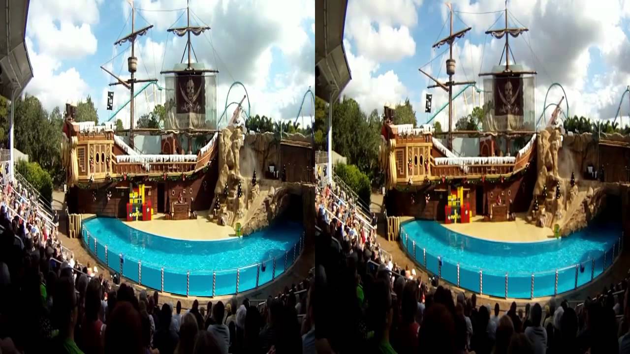 Clyde and Seamore Take Pirate Islands HD 3D, Sea World, Orlando ...