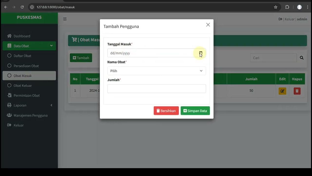 Aplikasi Sistem Informasi Persediaan Obat Berbasis Web - YouTube