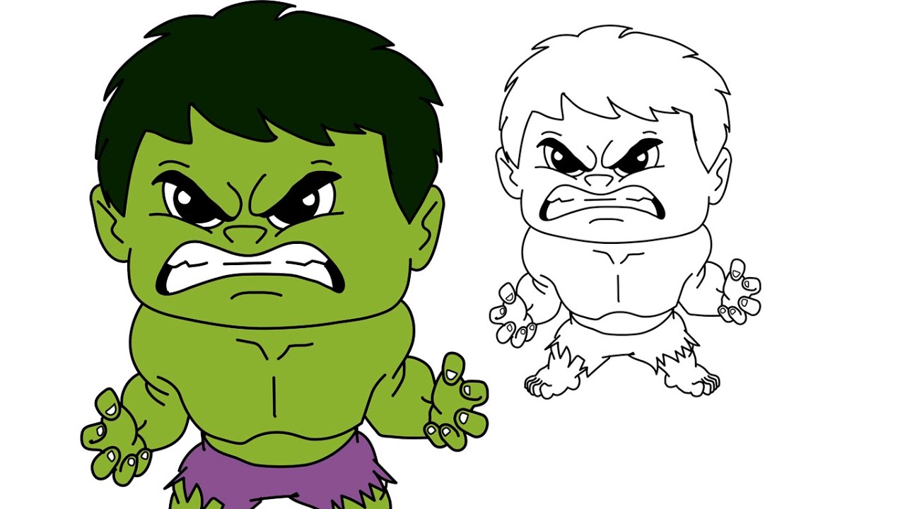 How to draw Hulk Step By Step || Easy hulk drawing - YouTube