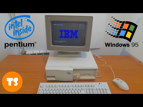 ⭐Retro PC: IBM 330-75 Pentium 75Mhz, Starting Windows 95, 1995y - YouTube