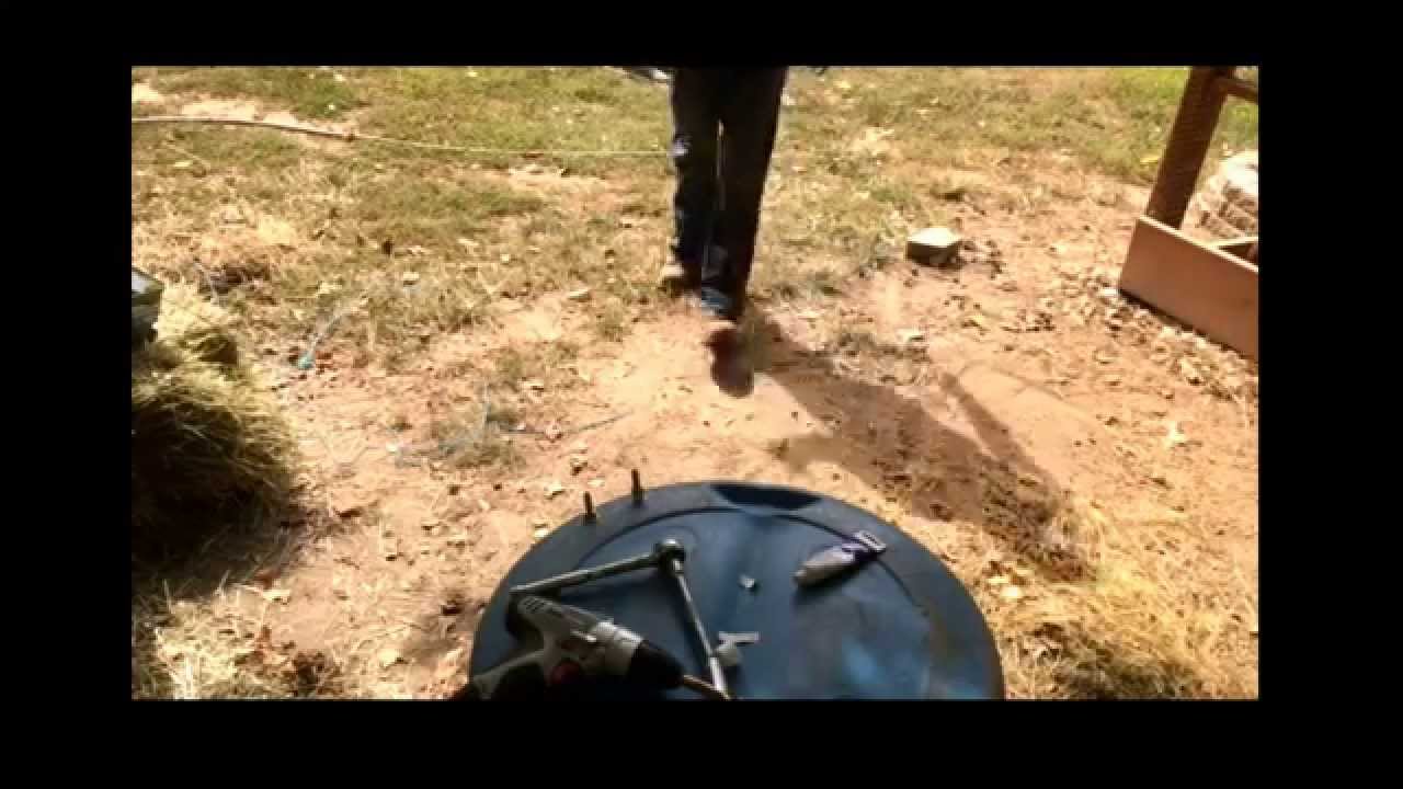 Automatic Rabbit Watering System using 55gal drum and gravity - YouTube