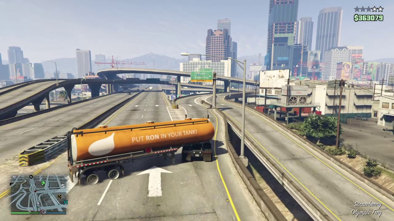 Drifting a semi trailer - YouTube