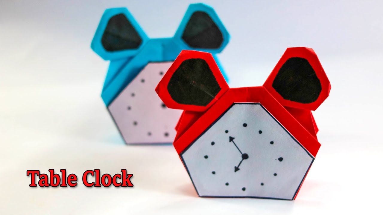 DIY PAPER ALARM CLOCK - Paper Crafts For School - Origami Paper Craft ...