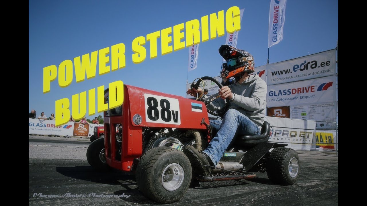 Power Steering to race mower! - YouTube