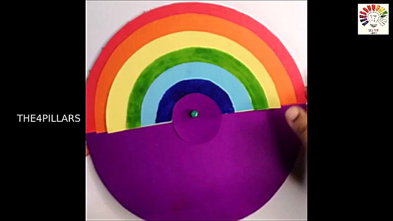 How to make a rainbow | Rainbow working model | rainbow wheel model ...