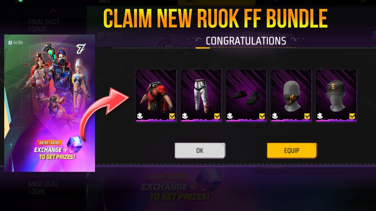 NEW MAGIC CUBE STORE RUOK FF BUNDLE CLAIM | RUOK FF BUNDLE | FREEFIRE ...