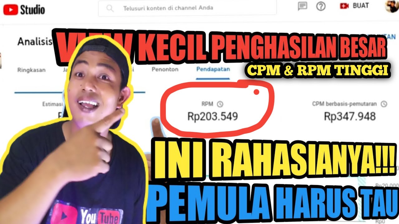 CARA MENINGKATKAN CPM YouTube - View sedikit pendapatan Gede - YouTube