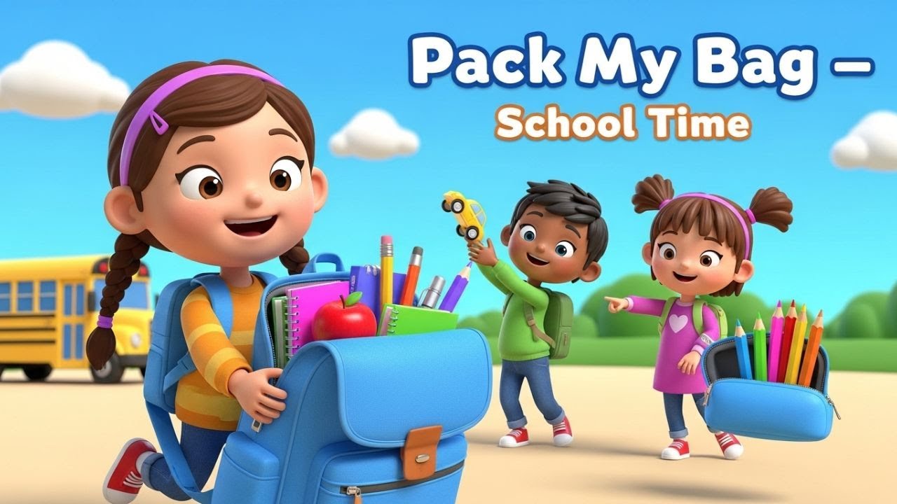 Pack My Bag — Happy Back to School Song for Kids | Preschool Nursery ...