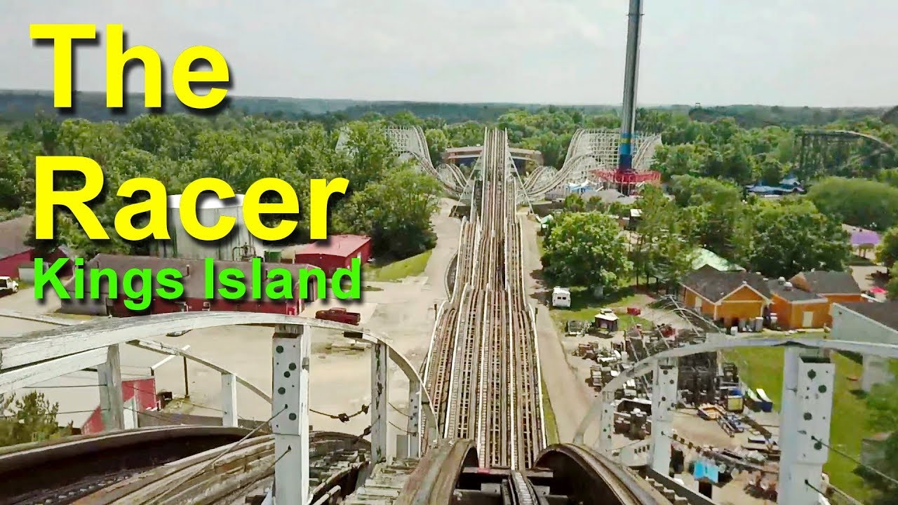 2018 The Racer Wooden Roller Coaster Red and Blue On Ride HD POV Kings ...