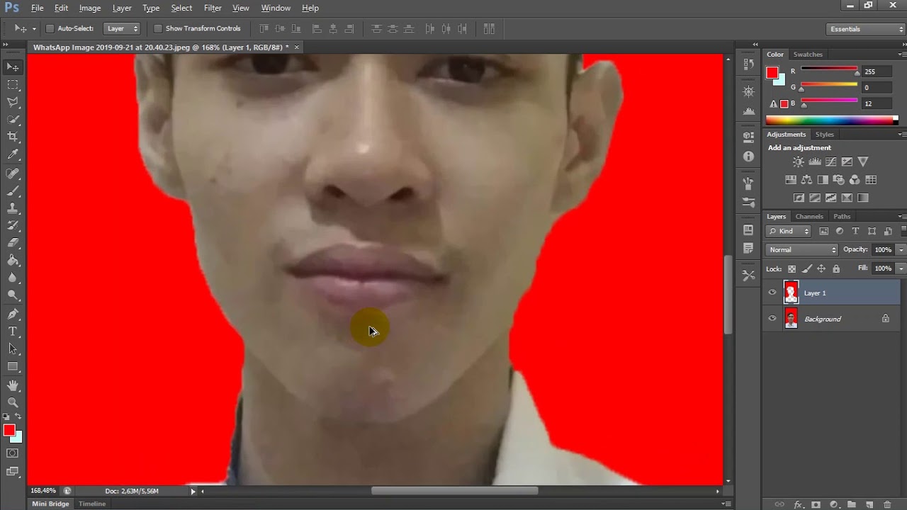 Merubah Background Menjadi Merah - YouTube