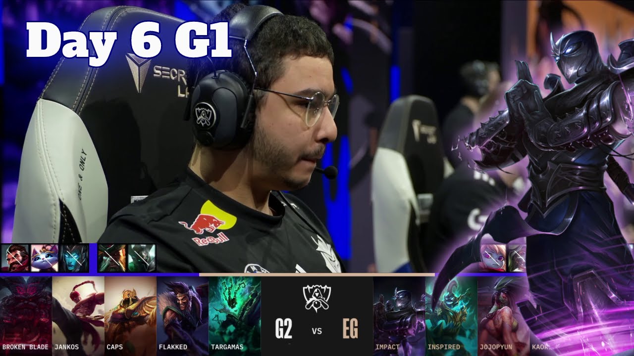 G2 vs EG | Day 6 LoL Worlds 2022 Main Group Stage | G2 Esports vs Evil Geniuses - Groups full ...