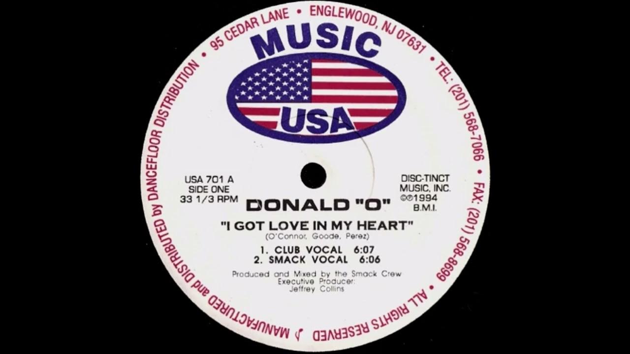 Donald O - I Got Love In My Heart - YouTube