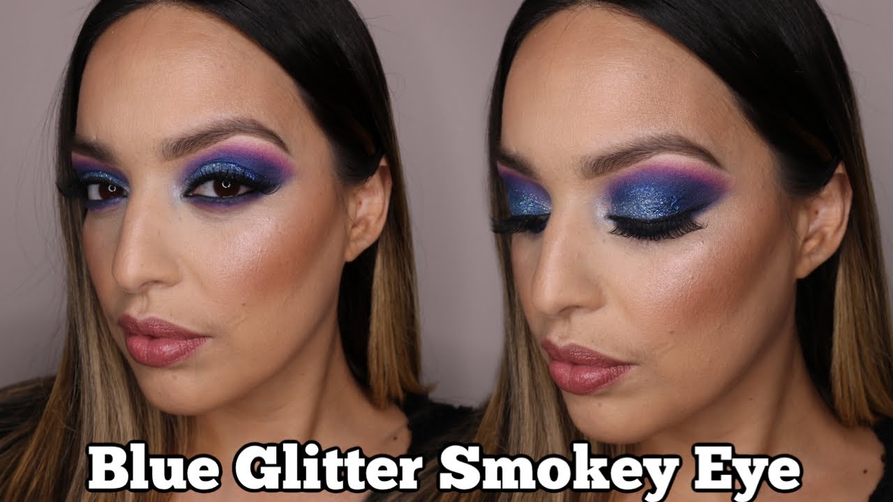 Blue Glitter Glam Makeup [ First Tutorial of 2019 ] - YouTube
