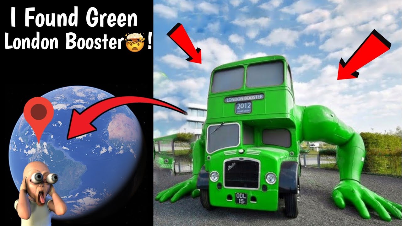 😰 I Found Green London Booster Bus On Google Earth and Google Maps! # ...