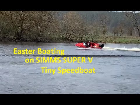 Easter boating on Simms Super V tiny speedboat - YouTube