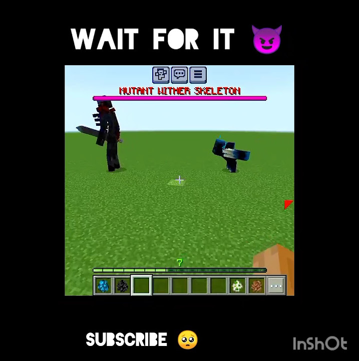 Minecraft Warden Vs Mutant Wither Skeleton 🦴 Minecraft Ytshort Youtube
